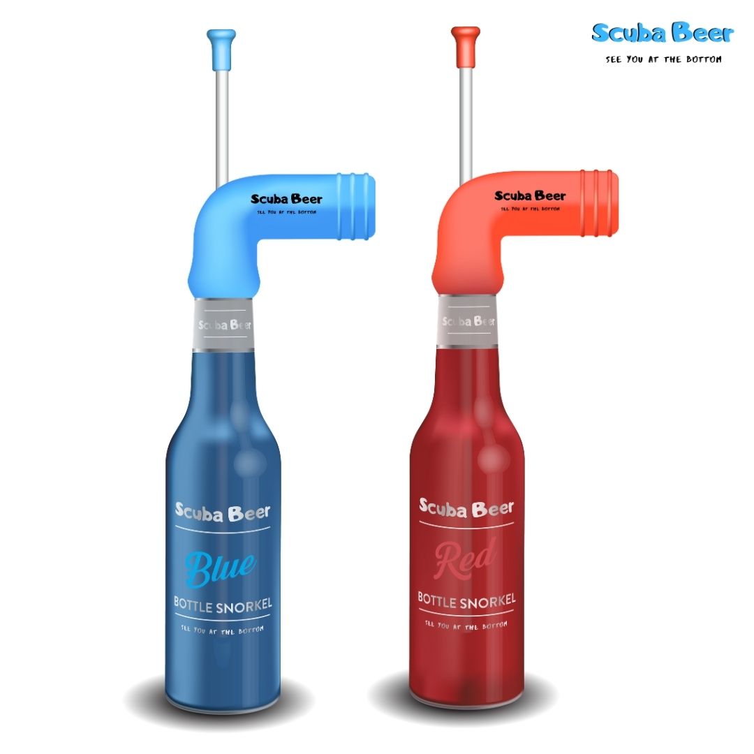 Beer Snorkel Twin Pack | Two Bottle Snorkels | ScubaBeer.com – Scuba Beer
